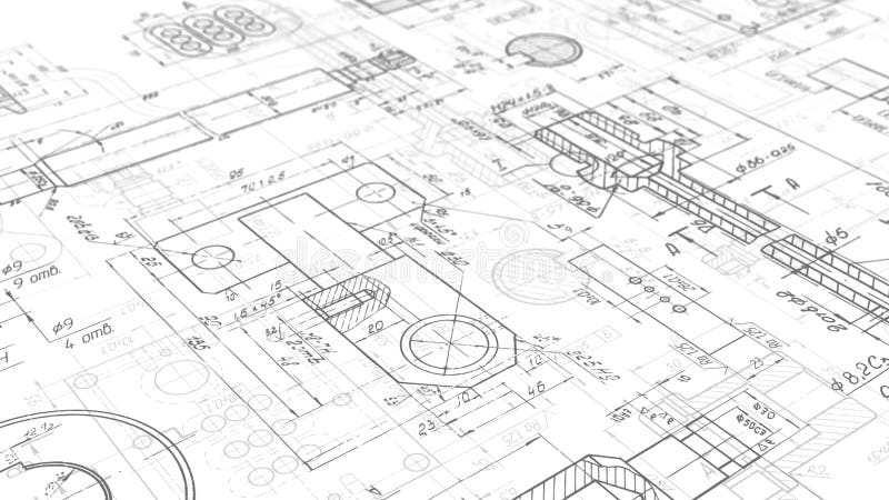 Engineering Industrial Background.Technical Drawing .Technology Banner ...