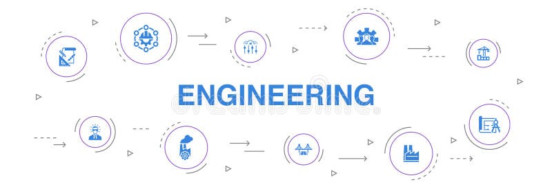 Engineering Infographic 10 Steps Circle Stock Vector - Illustration of ...