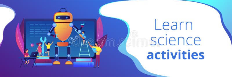 Engineering for Kids Concept Banner Header. Stock Vector - Illustration ...