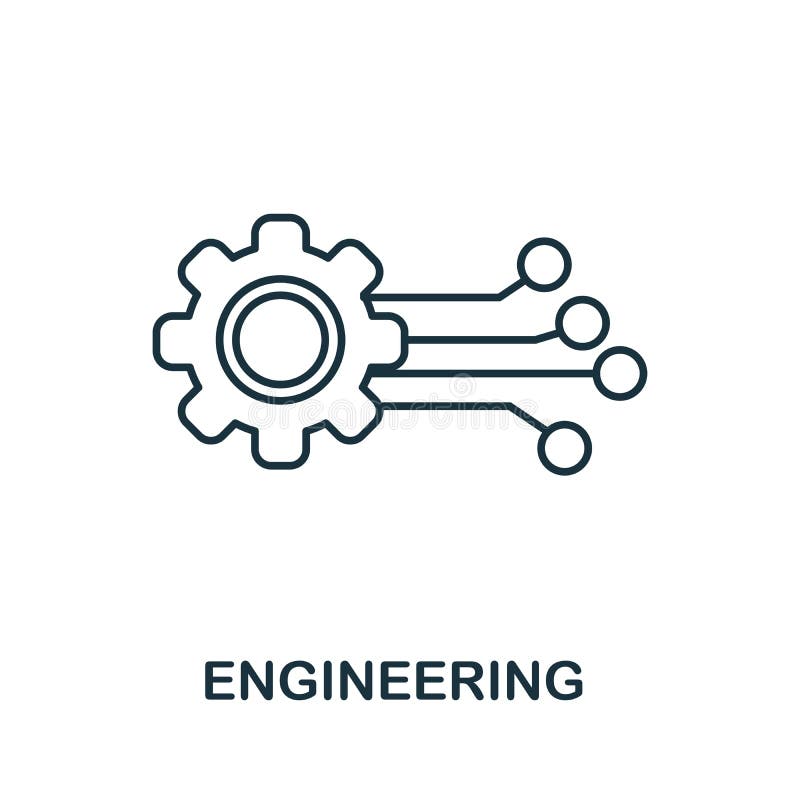 Engineering Icon. Creative Simple Design from Artificial Intelligence ...
