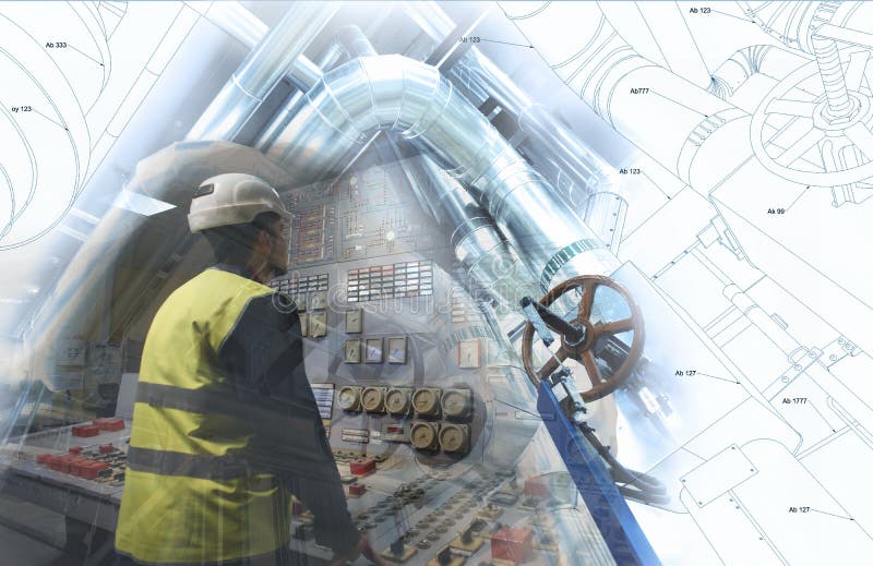 Engineering Man Working on Power Plant As Operator Stock Image - Image ...