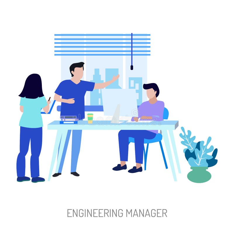 Engineering Manager Conceptual Banner Stock Vector - Illustration of ...