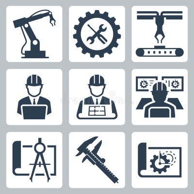 Manufacturing Icons Stock Illustrations – 21,343 Manufacturing Icons ...