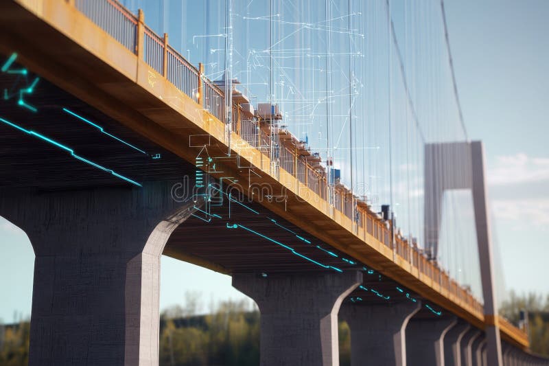 Engineering Marvel of a Modern Suspension Bridge with Advanced Design ...