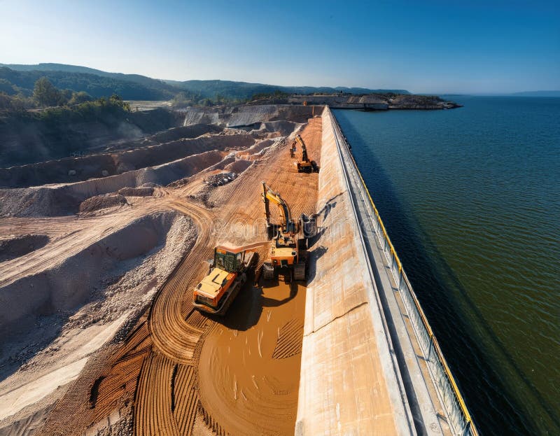 Engineering Marvel in Progress Along the Stock Image - Image of ...