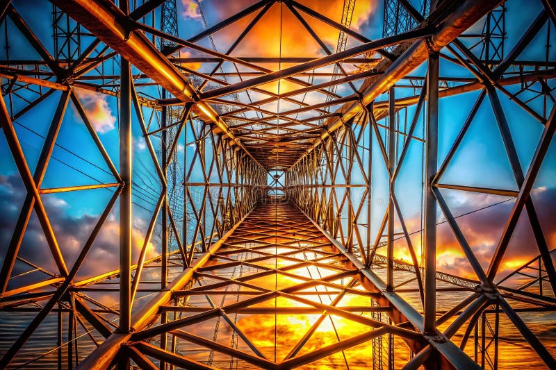 Engineering Marvel a Stunning Portrait of a Powerful Pylon Structure ...
