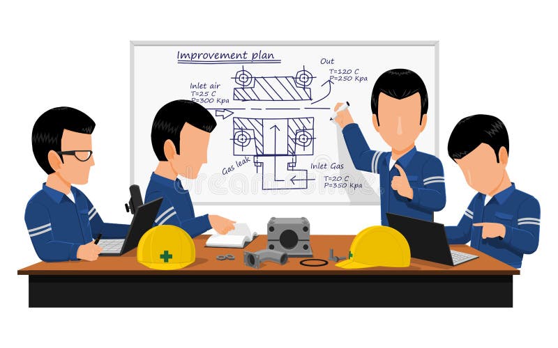 Engineering meeting stock vector. Illustration of join - 92165637