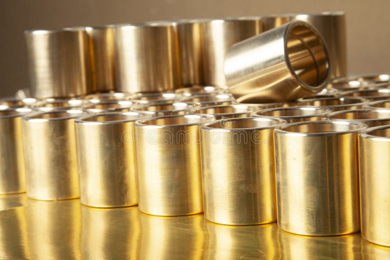 New brass cylinders stock photo. Image of group, circle - 191307608