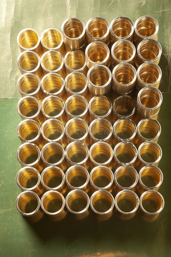 New brass cylinders stock image. Image of heavy, industry - 193020781