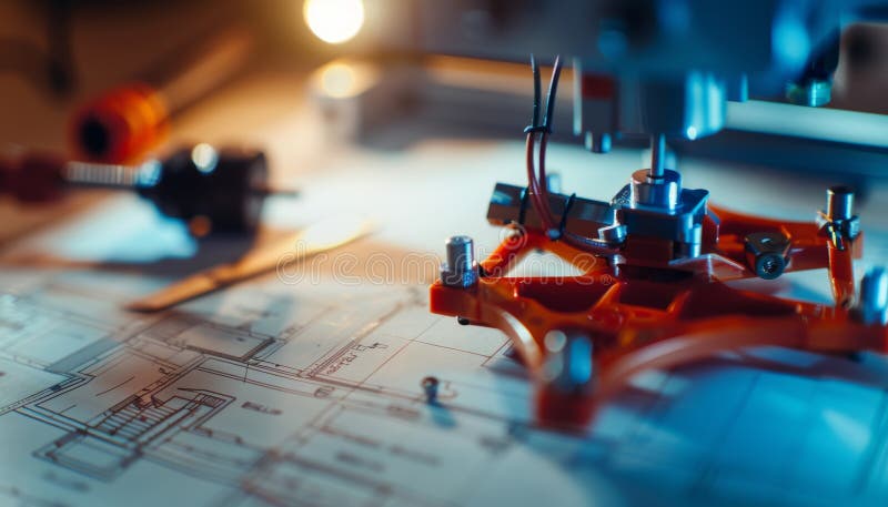 Engineering Office Printing Wide Design Blueprints with Generative Ai ...