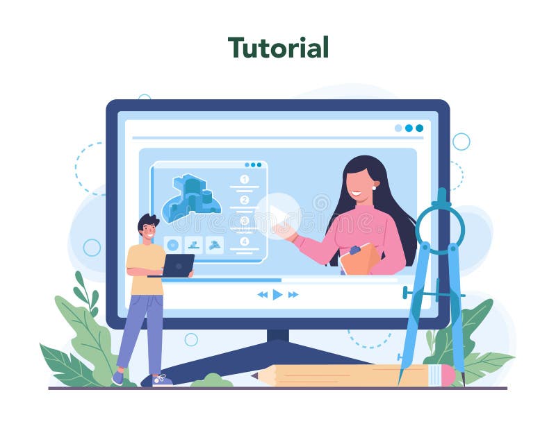 Engineering Online Service or Platform. Technology and Science Stock ...