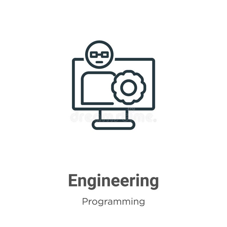 Engineering Outline Vector Icon. Thin Line Black Engineering Icon, Flat ...