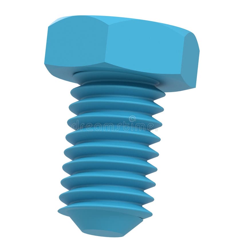 Engineering Part 3D Illustration - Bolt Stock Illustration ...