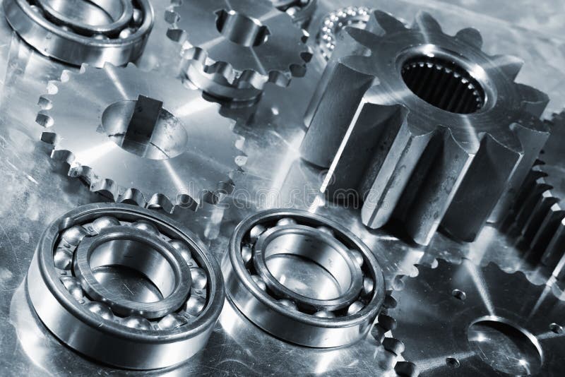 Engineering Parts in Titanium and Steel Stock Photo - Image of concept ...