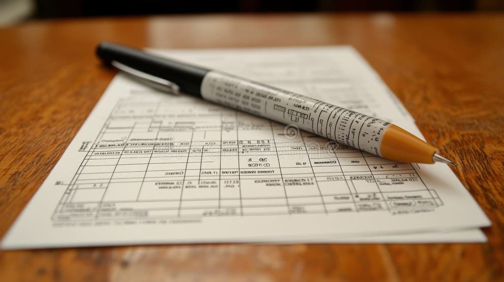 Engineering Pen and Form stock illustration. Illustration of drawing ...