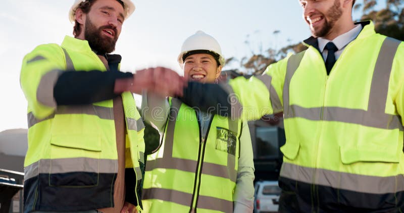 Engineering People, Hands Together and Teamwork, Collaboration and ...