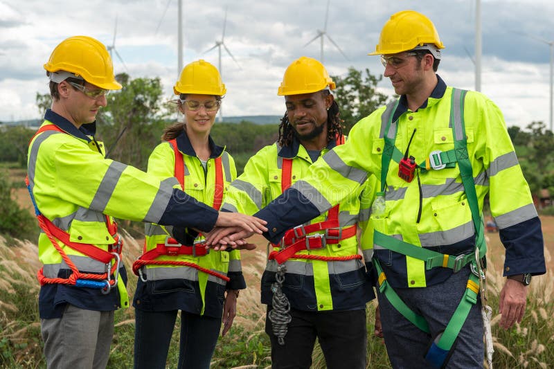Engineering People are Meeting at Electrical Turbines Field, Engineering People, Corporate ...