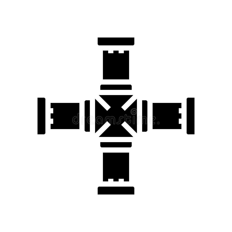 Engineering Pipeline Glyph Icon Vector Illustration Stock Illustration ...