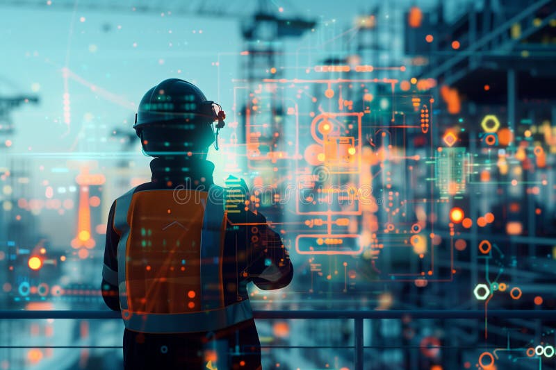 Engineering Planning Visualization Architectural Blueprint Wireframe ...