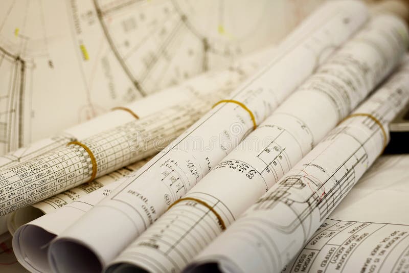 Engineering Plans- Blueprint Concept for Design and Engineering Stock ...