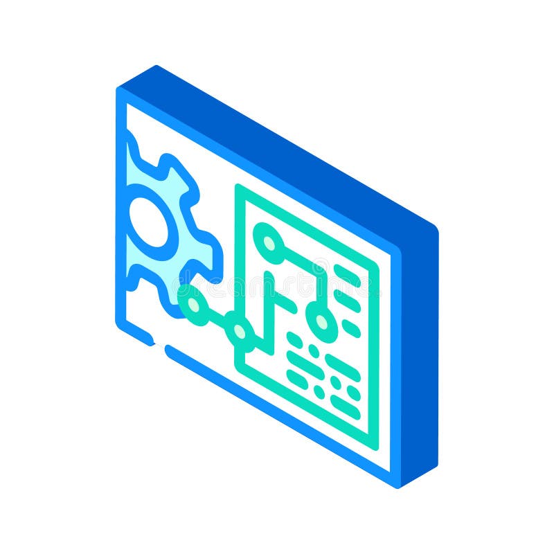 Engineering Processing Isometric Icon Vector Illustration Stock Vector ...