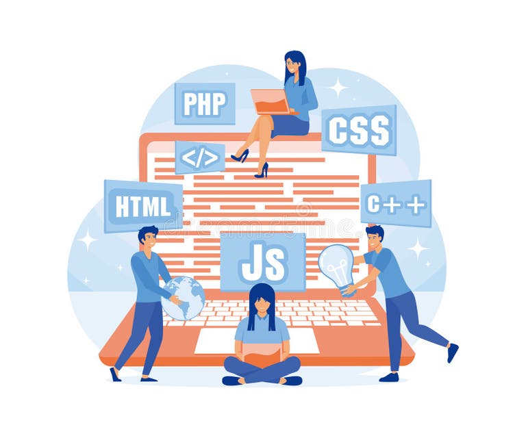 Engineering, Programmer Development, Software Programming Concept for Web Page, Banner ...