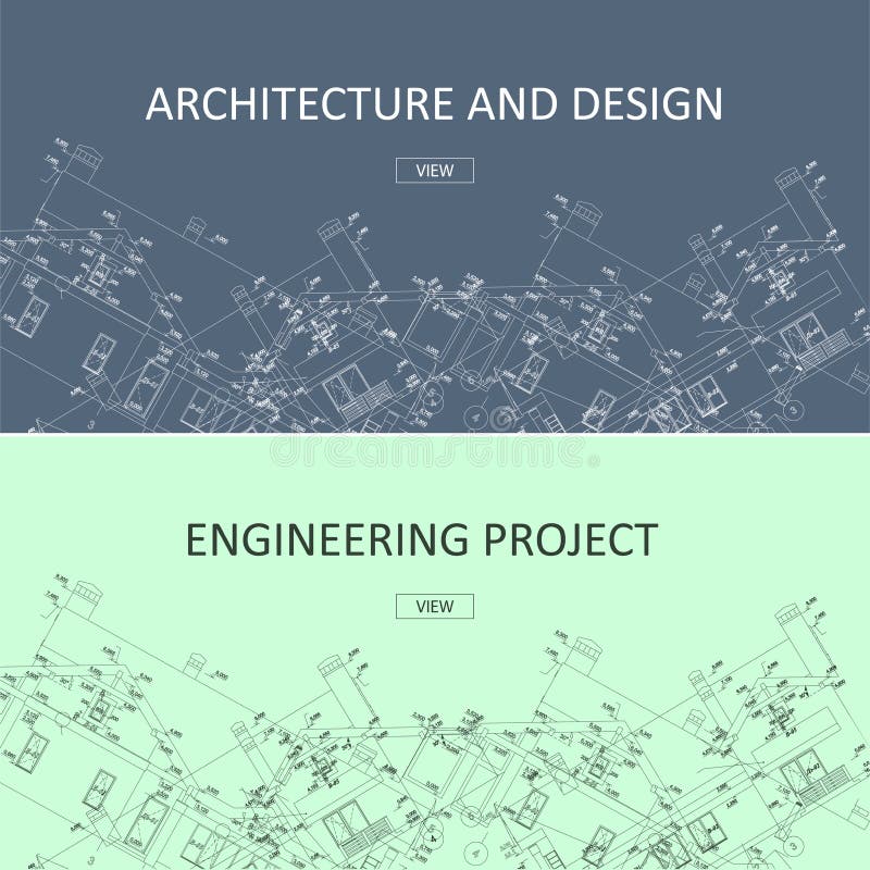 Engineering Project and Architecture Design Web Banners.Technical ...
