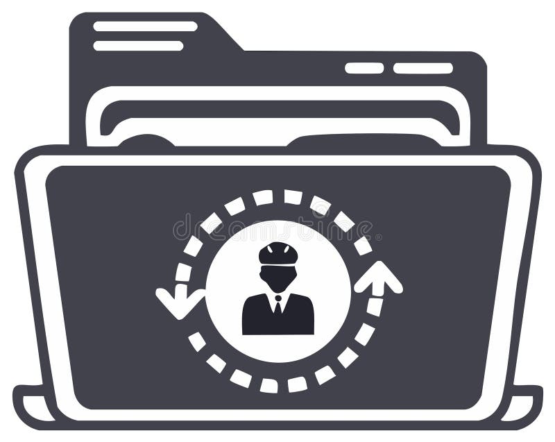 Engineering Project File Update and Professional Data Management System Icon Stock Vector ...