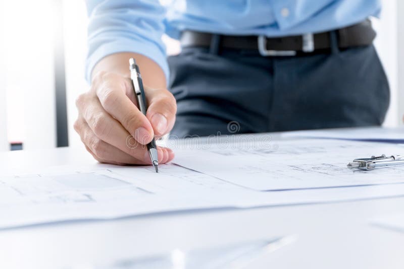 Engineering Project in Progress. Construction Concept Stock Photo ...