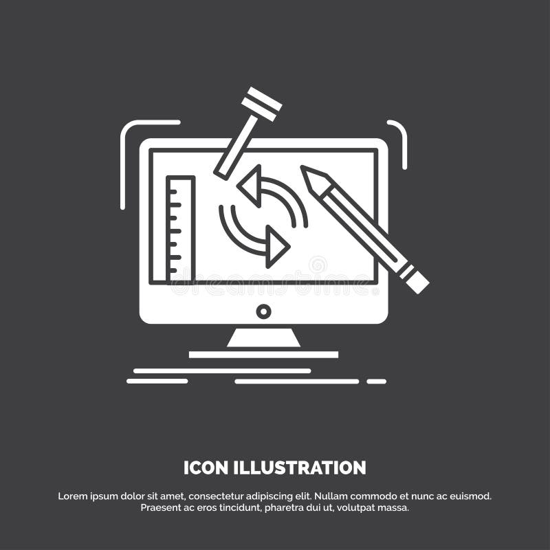 Engineering, Project, Tools, Workshop, Processing Icon. Glyph Vector Symbol for UI and UX ...