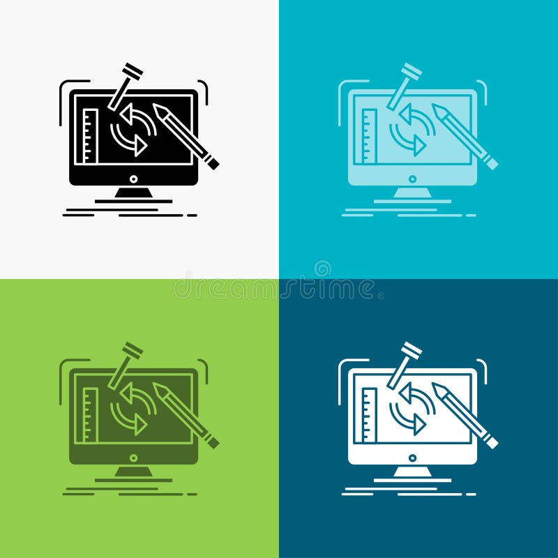 Engineering, Project, Tools, Workshop, Processing Icon Over Various ...