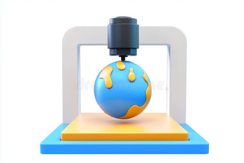 Engineering and Prototyping Technology Concept, Black Plastic 3D ...