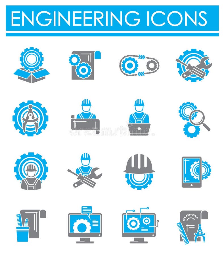Engineering Related Icon on Background for Graphic and Web Design ...