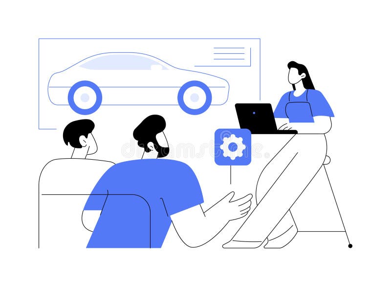 Engineering Review of a Car Abstract Concept Vector Illustration. Stock ...