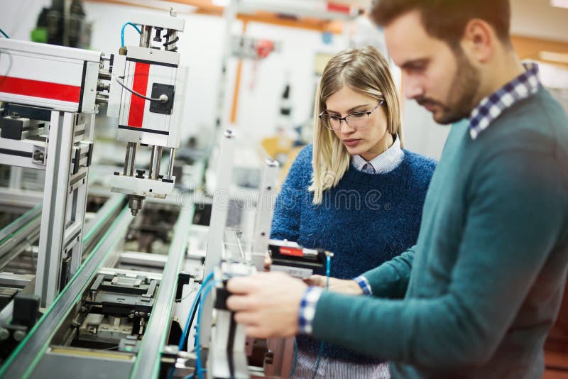 Engineering Robotics Class Teamwork Stock Photo - Image of mending ...