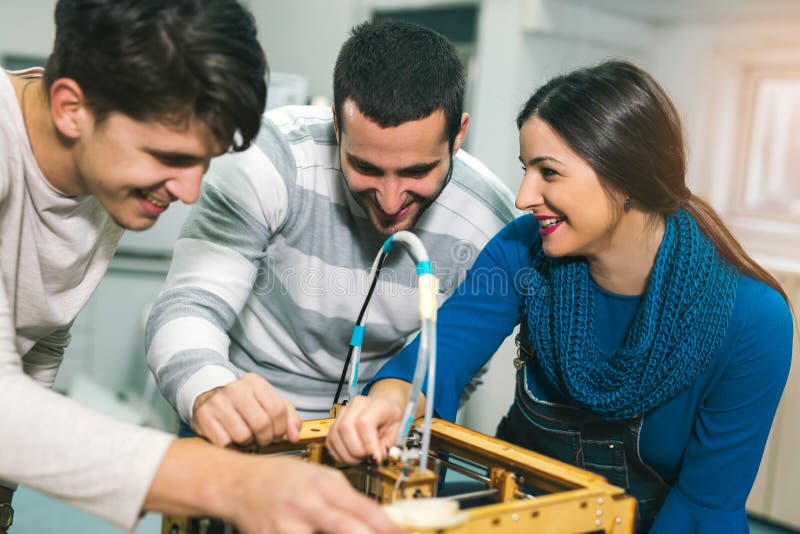 Engineering Robotics Class Teamwork Stock Photo - Image of repair ...