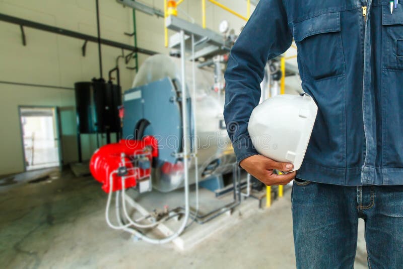 The Engineering and Safety Helmets Stood on the Details of Gas Steam ...