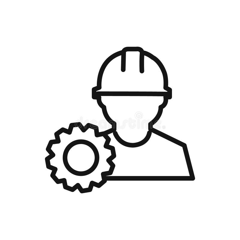 Engineering Service Icon Linear Vector Graphics Sign Stock Vector ...