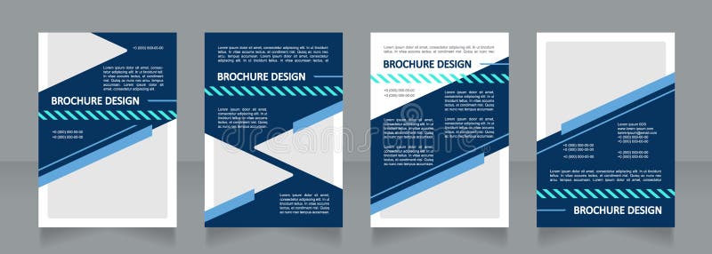 Engineering Services Dark Blue Blank Brochure Design Stock Vector ...