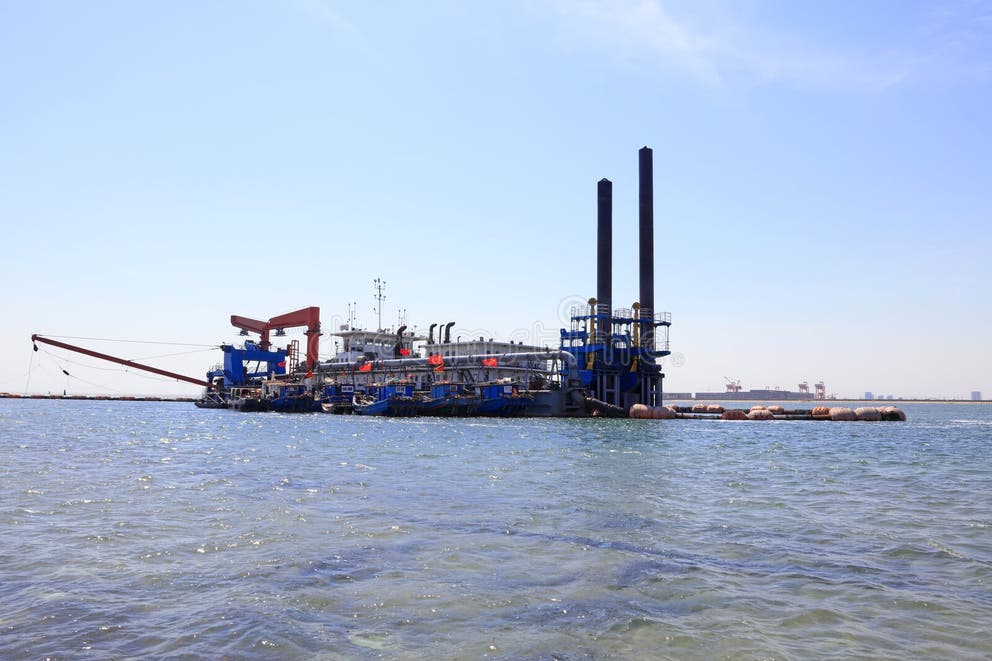 Engineering ship stock photo. Image of modern, cranes - 383900450