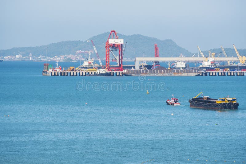 Engineering Shipping Crane Depot at Logistic Export Terminal Control ...