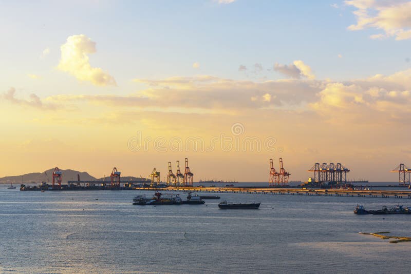 Engineering Shipping Crane Depot at Logistic Export Terminal Control ...