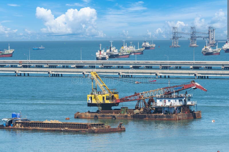 Engineering Shipping Crane Depot at Logistic Export Terminal Control ...