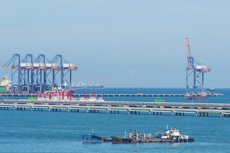 Engineering Shipping Crane Depot at Logistic Export Terminal Control ...