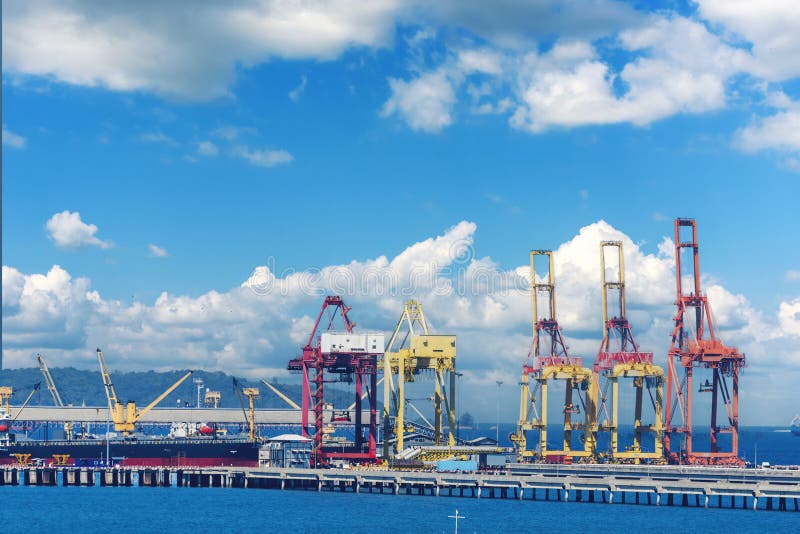 Engineering Shipping Crane Depot at Logistic Export Terminal Control ...