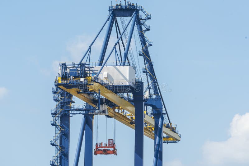 Engineering Shipping Crane Depot at Logistic Export Terminal Control ...