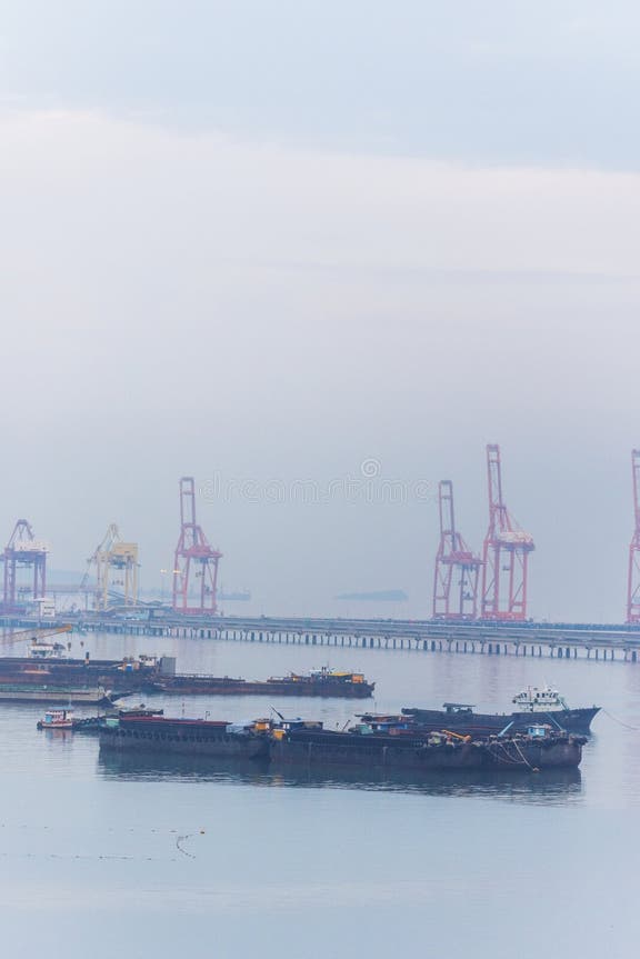 Engineering Shipping Crane Depot at Logistic Export Terminal Control ...