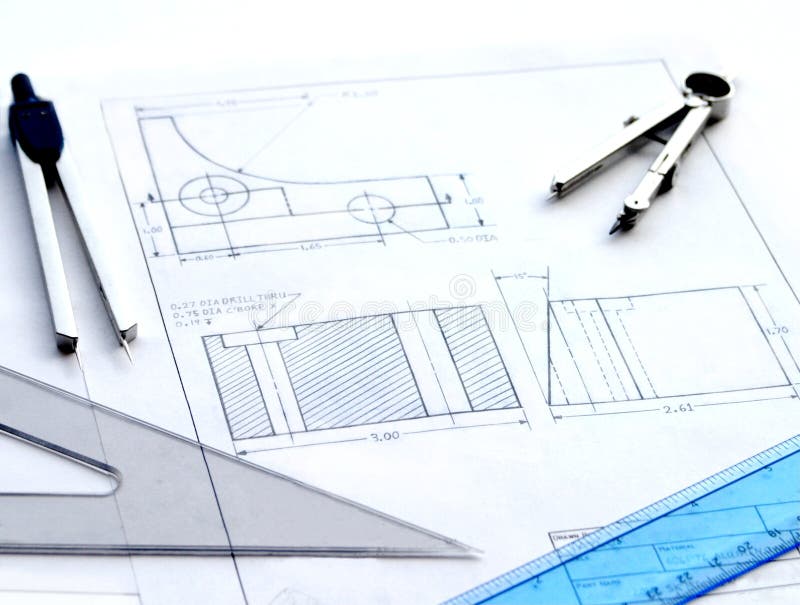 Engineering Sketch stock photo. Image of accuracy, line - 17532874