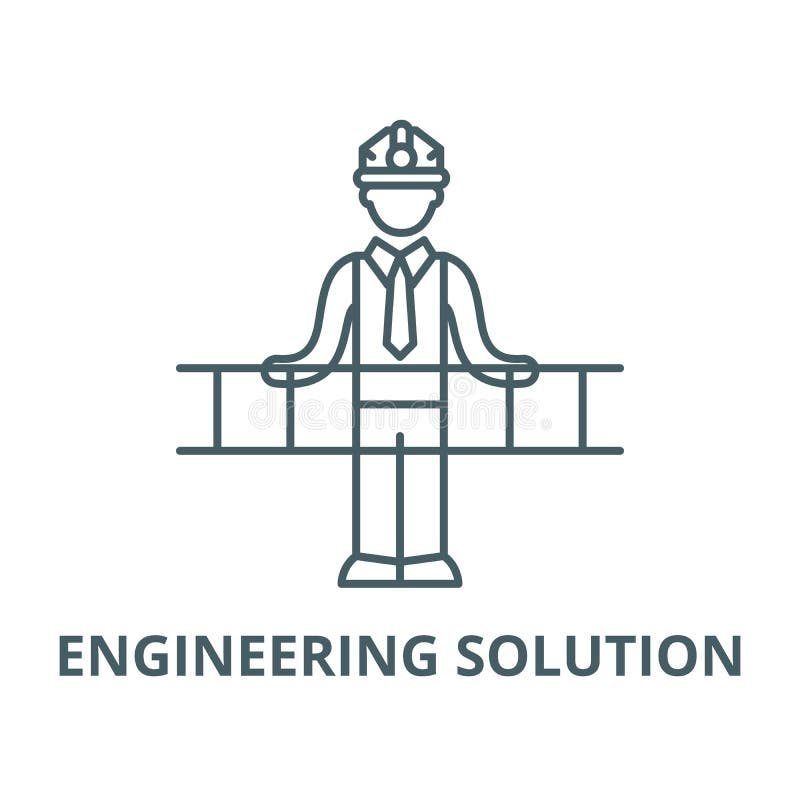 Engineering Solution Line Icon, Vector. Engineering Solution Outline ...