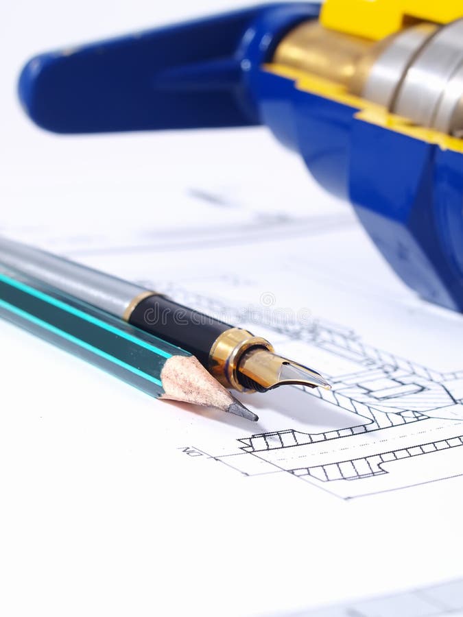 Engineering still-life stock photo. Image of close, blue - 13317408